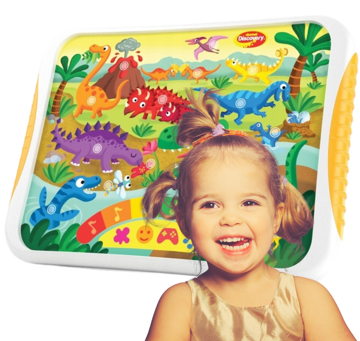 DUMEL DISCOVERY tablet Świat Dino edukacyjny interaktywny gra melodie ...